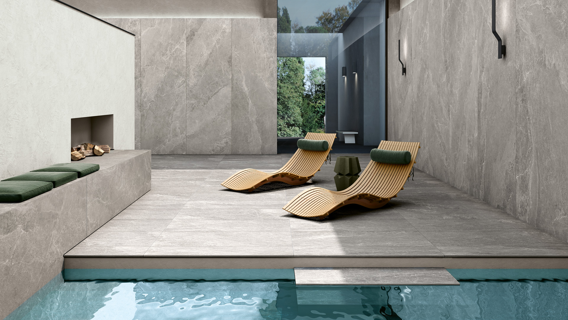 Porcelain Stoneware Pool Cladding by Cotto d'Este